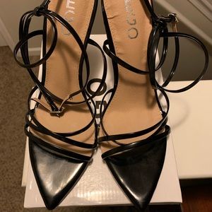 EGO | Shoes | Black Ego Strappy Sandal Heels | Poshmark